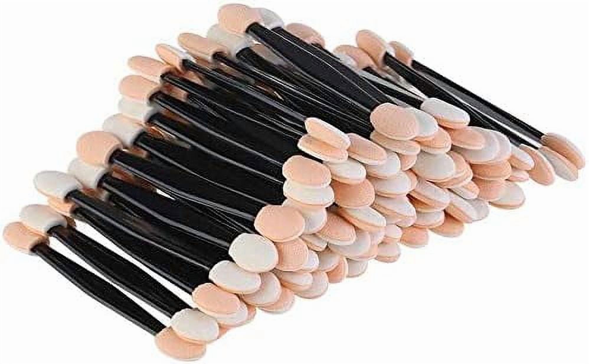 50 Pack Disposable Eyeshadow Brushes Dual Sided Sponge Tipped Oval ...
