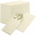 50-Pack Disposable Linen-Feel Dinner Napkins with Built-in Flatware ...