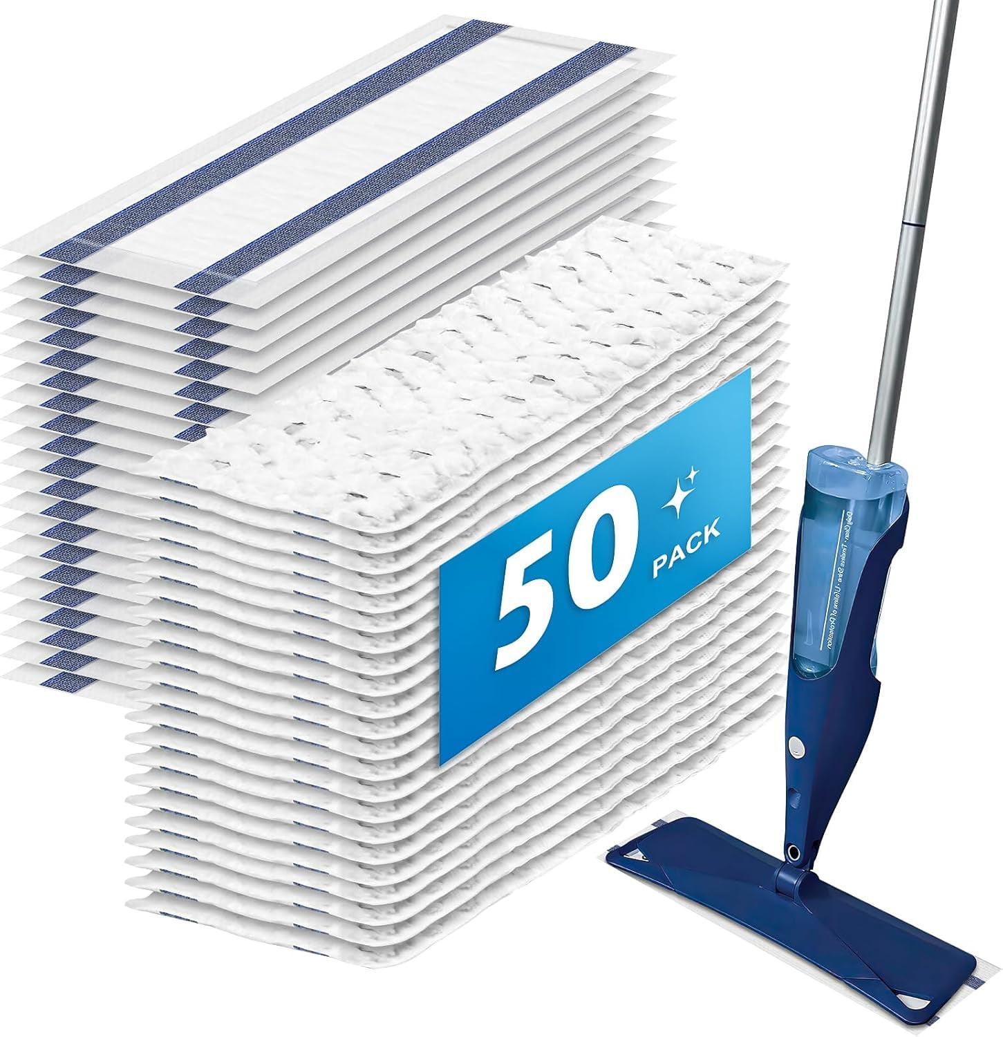 50 Pack Disposable Microfiber Cleaning Mop Pads for Bona Mop Series ...