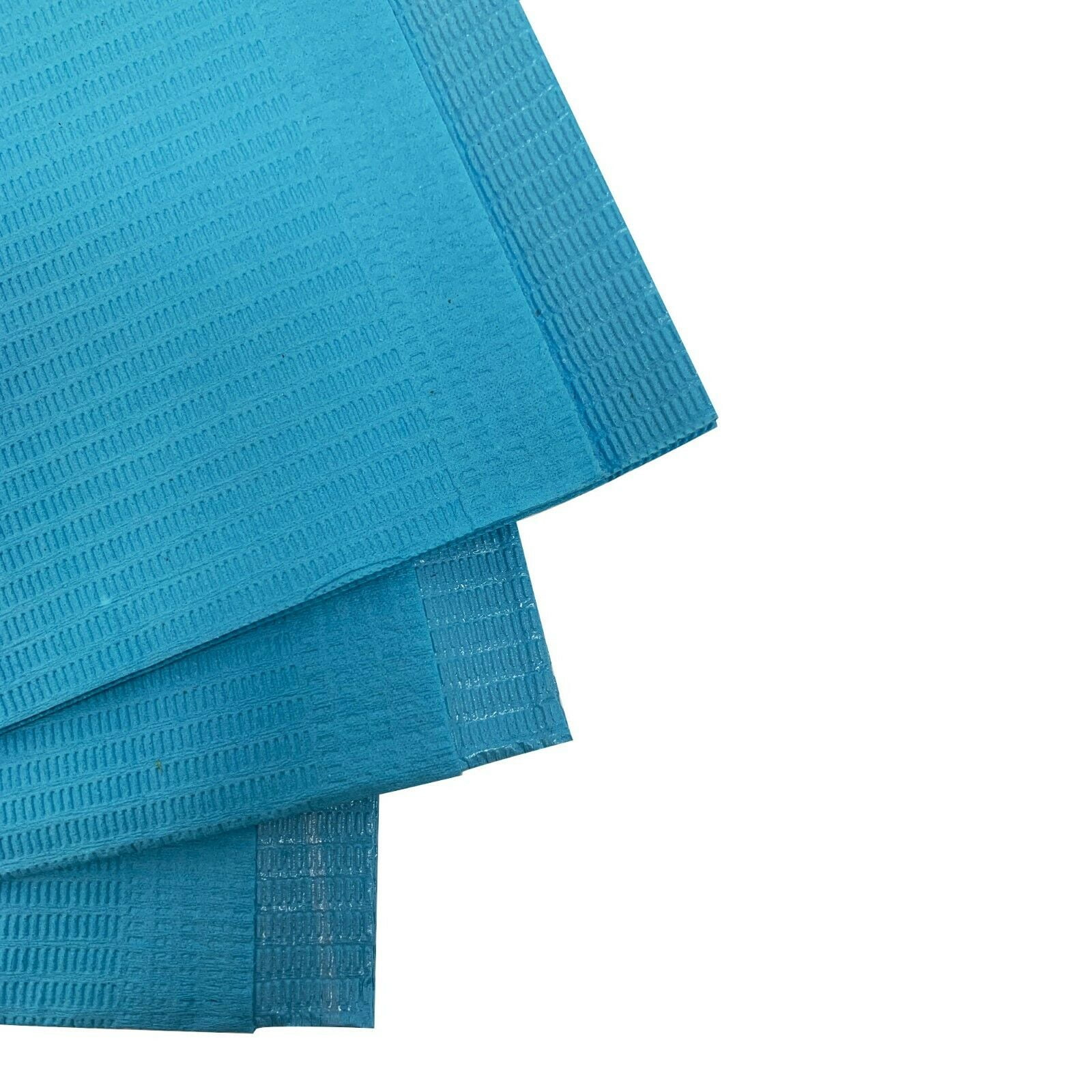 50 Pack Disposable Patient Bibs Waterproof Blue Color for Dental Tattoo ...