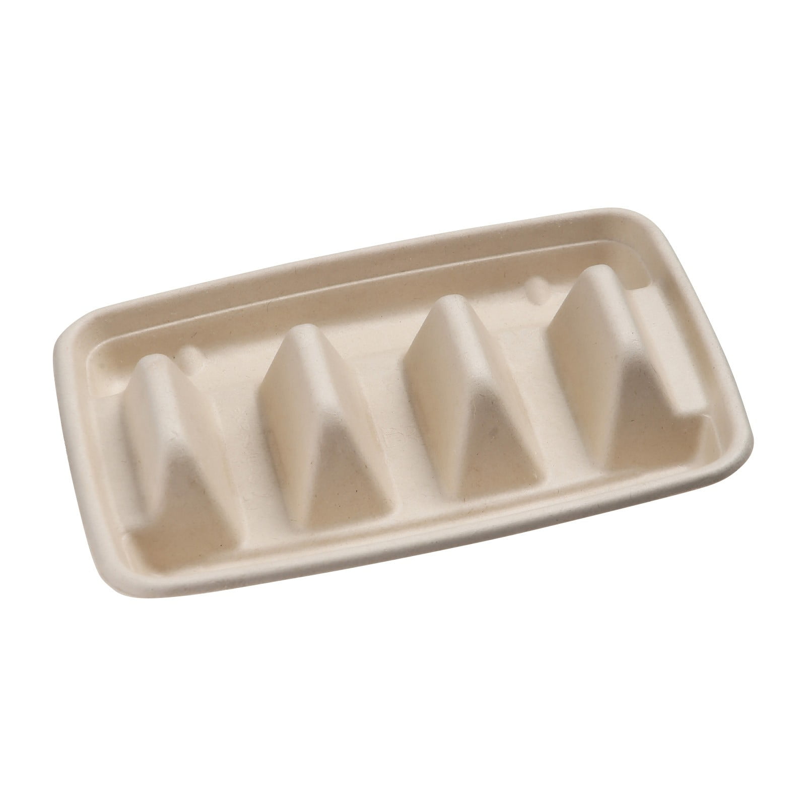 50 Pack Disposable Taco Holders,Bagasse Pulp Fiber Taco Plates ...