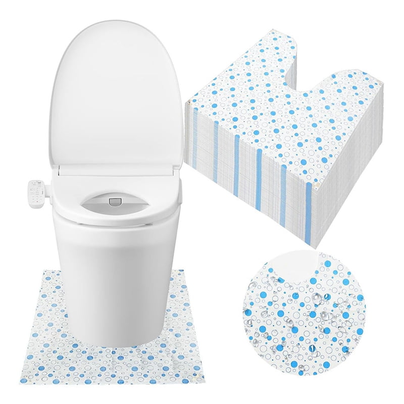 50 Pack Disposable Toilet Mats Toilet Floor Protector From Urine U ...