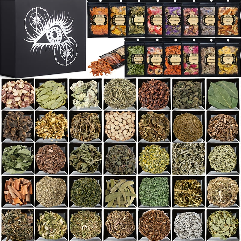 50-Pack Dried Herbs & Flowers Craft Kit for DIY Candles, Soap Making ...