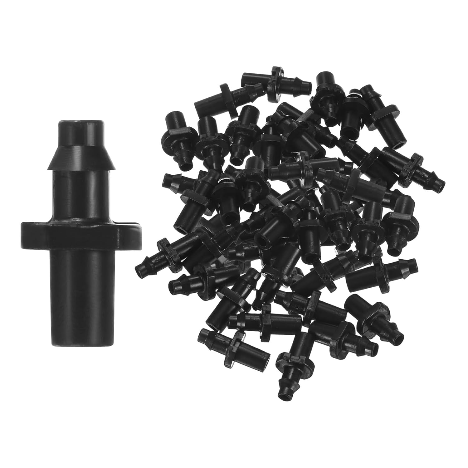 50-Pack Drip Irrigation Barbed Fittings, for 1/4 Inch Tubing Flat ...