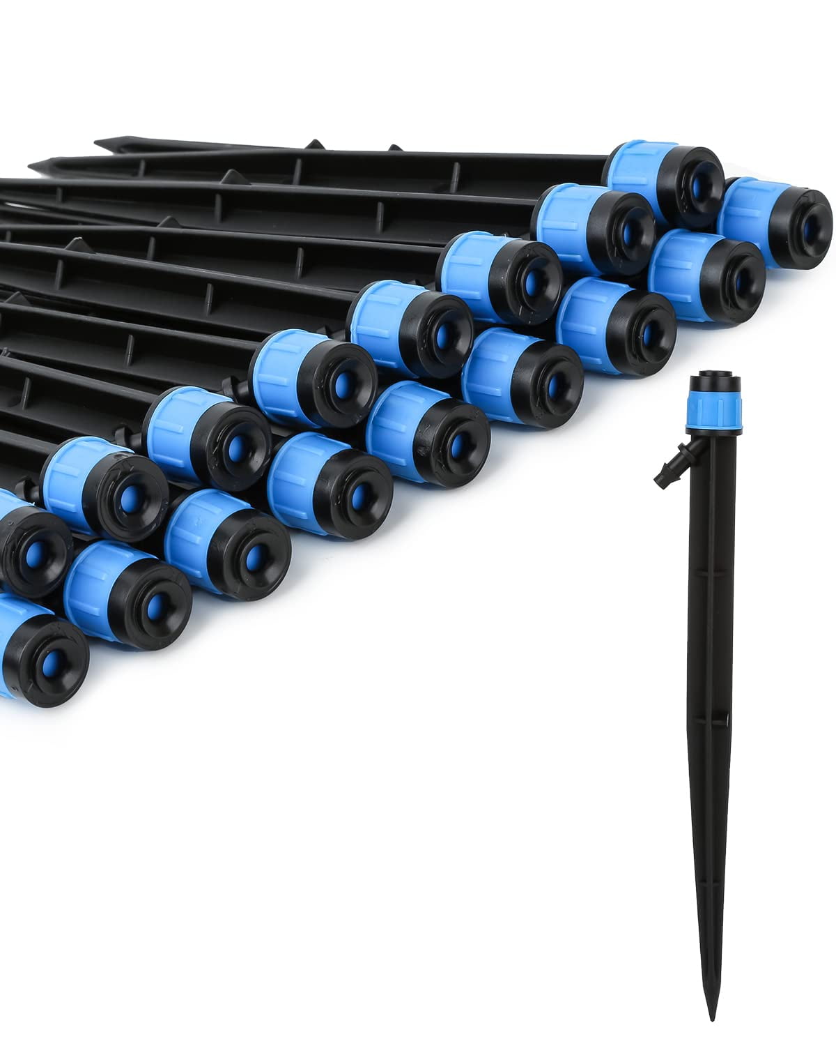 50 Pack Drip Irrigation Emitters Adjustable Irrigation Dripper 360 ...