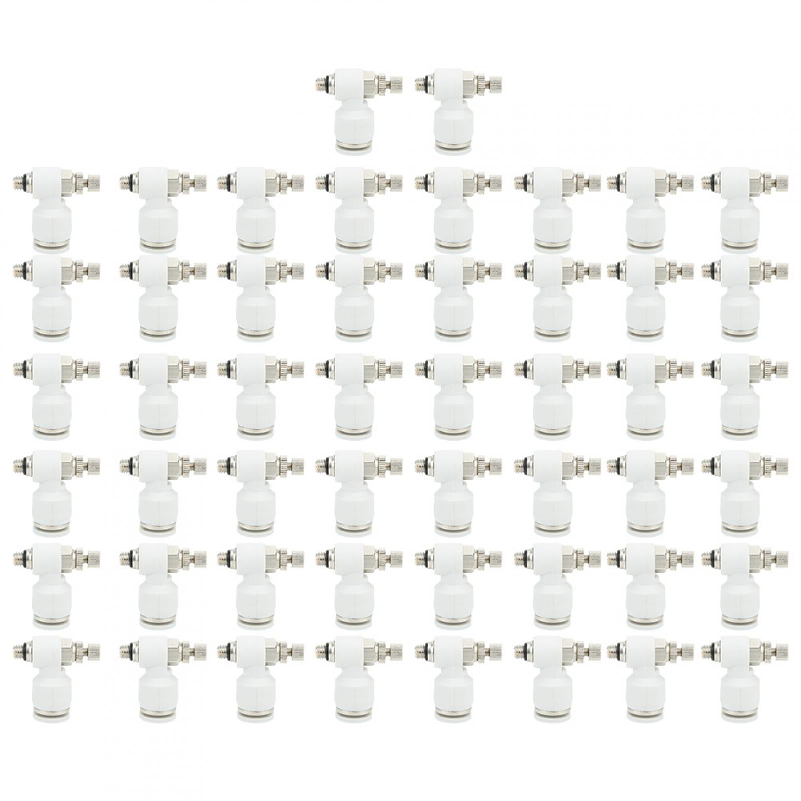 50 Pack Durable Pneumatic Air Flow Control Valve, Quick Connector ...