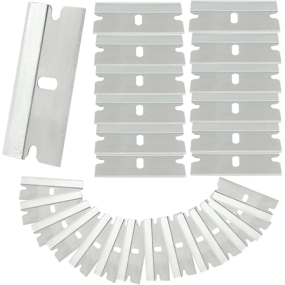 50 Pack Durable Razor Blades, Flat Scraper Blades Industrial Blade ...