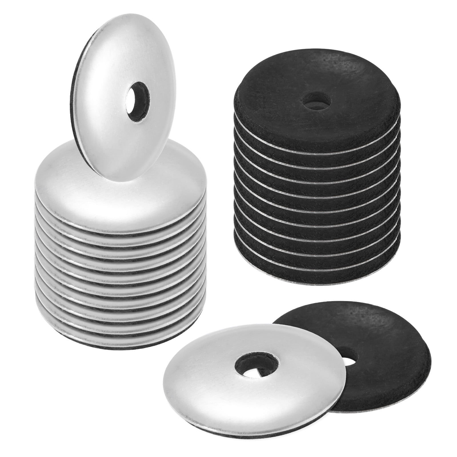 50-Pack EPDM Bonded Sealing Rubber Washers, 304 Stainless Steel #12 x 1 ...