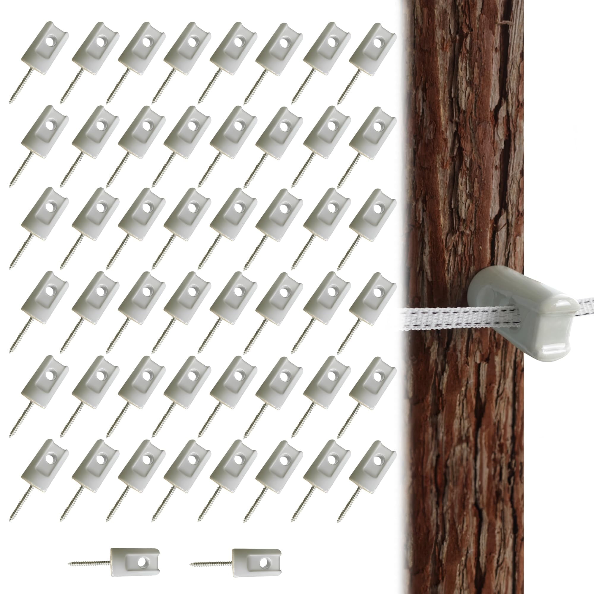 50 Pack Electric Fence Insulator Porcelain Insulator, Heavy Duty ...