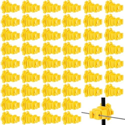 50 Pack Electric Fence Insulators, Tight Round Post Insulator, Electric ...