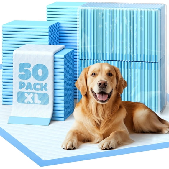 50-Pack Extra Large Pee Pads - 34" x 28" Puppy Pads for Dogs with 6 ...