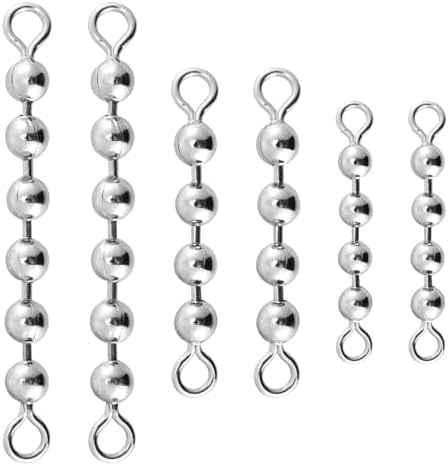 50 Pack Fishing Bead Chain Swivels, Catfish Stainless Steel Fishing ...