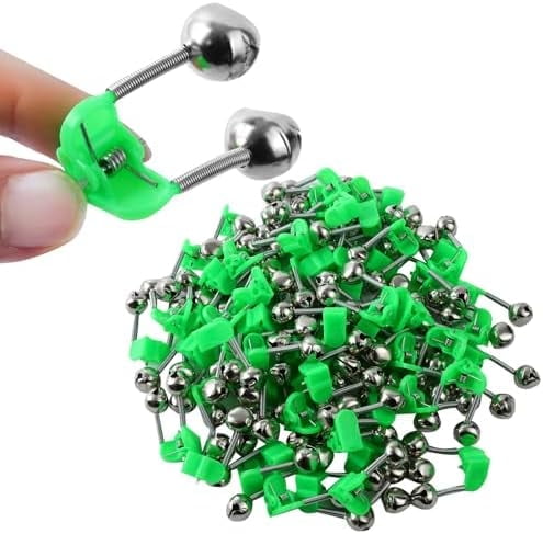 50 Pack Fishing Rod Alarm Bells, Dual Sound Alert System for Night Ice ...