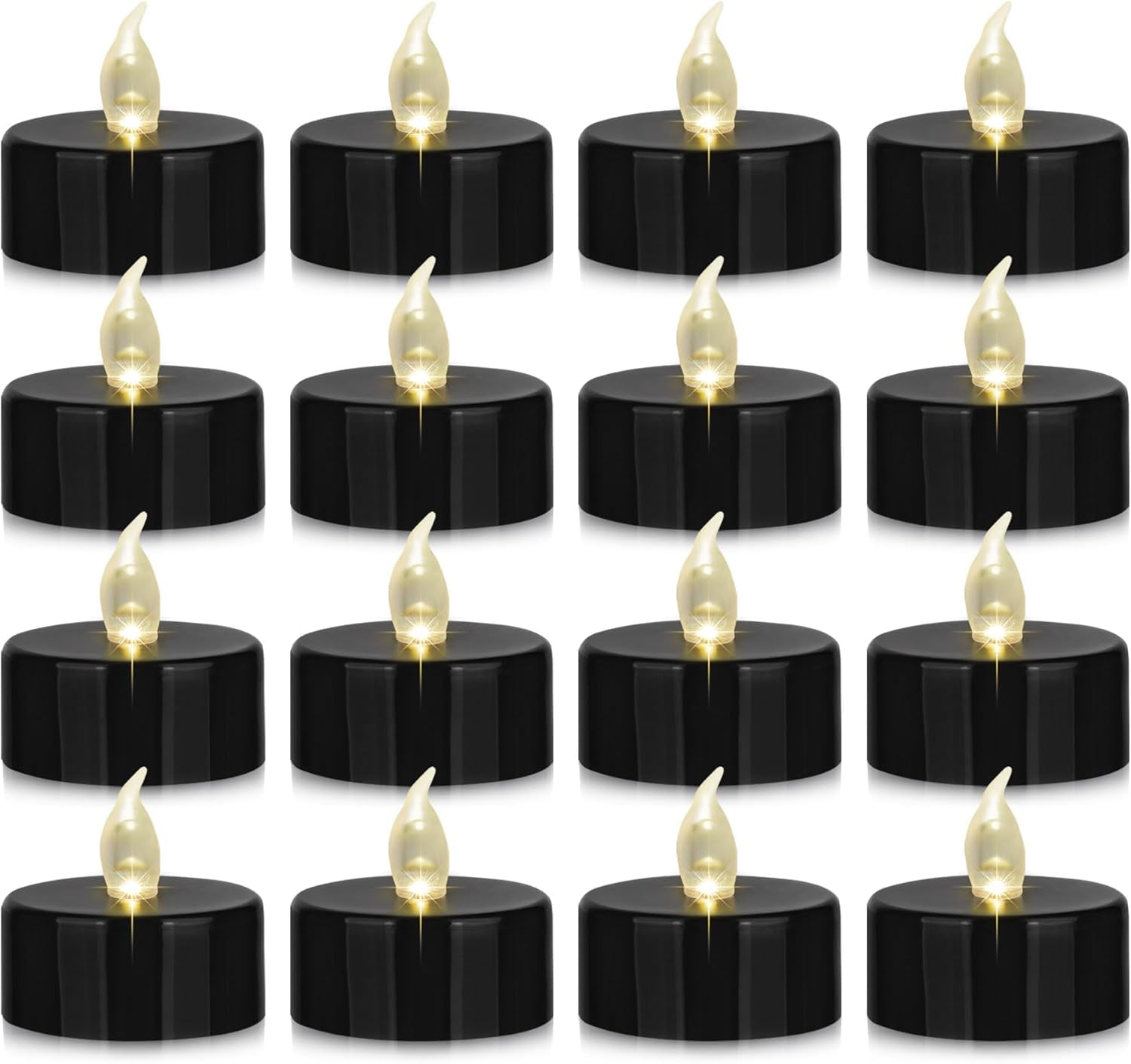 50 Pack Flameless LED Tea Light Candles, Realistic Flickering Battery ...