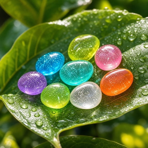 50 Pack - Glow in The Dark Star Pebbles - Multicolor Luminous Stones ...