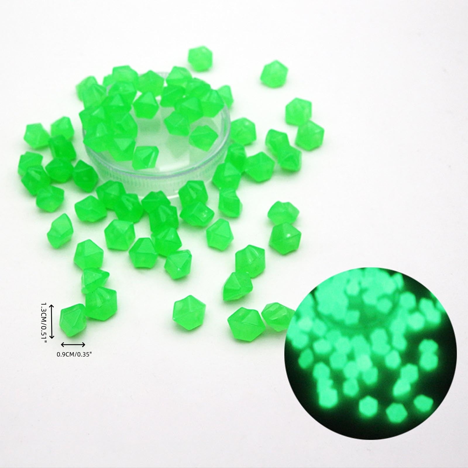 50 Pack Glowing Ice Chunk Stones, Aquarium Decor Night Light Rocks ...