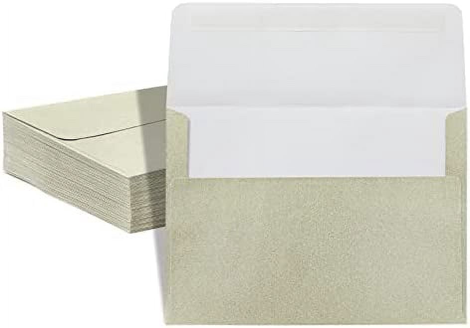 50 Pack Gold Glitter A7 Invitation Letter Envelopes for Wedding, Bulk ...