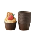 50-Pack Golden Greaseproof Paper Cupcake Liners - Disposable Oilproof ...