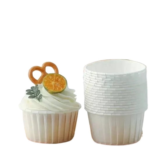 50-Pack Golden Greaseproof Paper Cupcake Liners - Disposable Oilproof ...