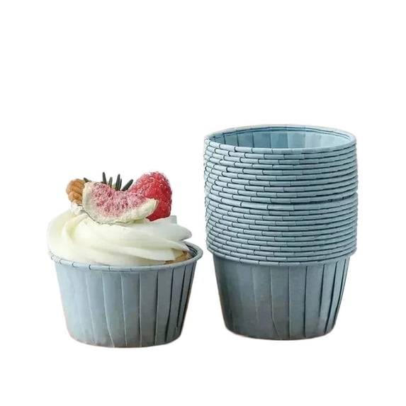 50-Pack Golden Greaseproof Paper Cupcake Liners - Disposable Oilproof ...