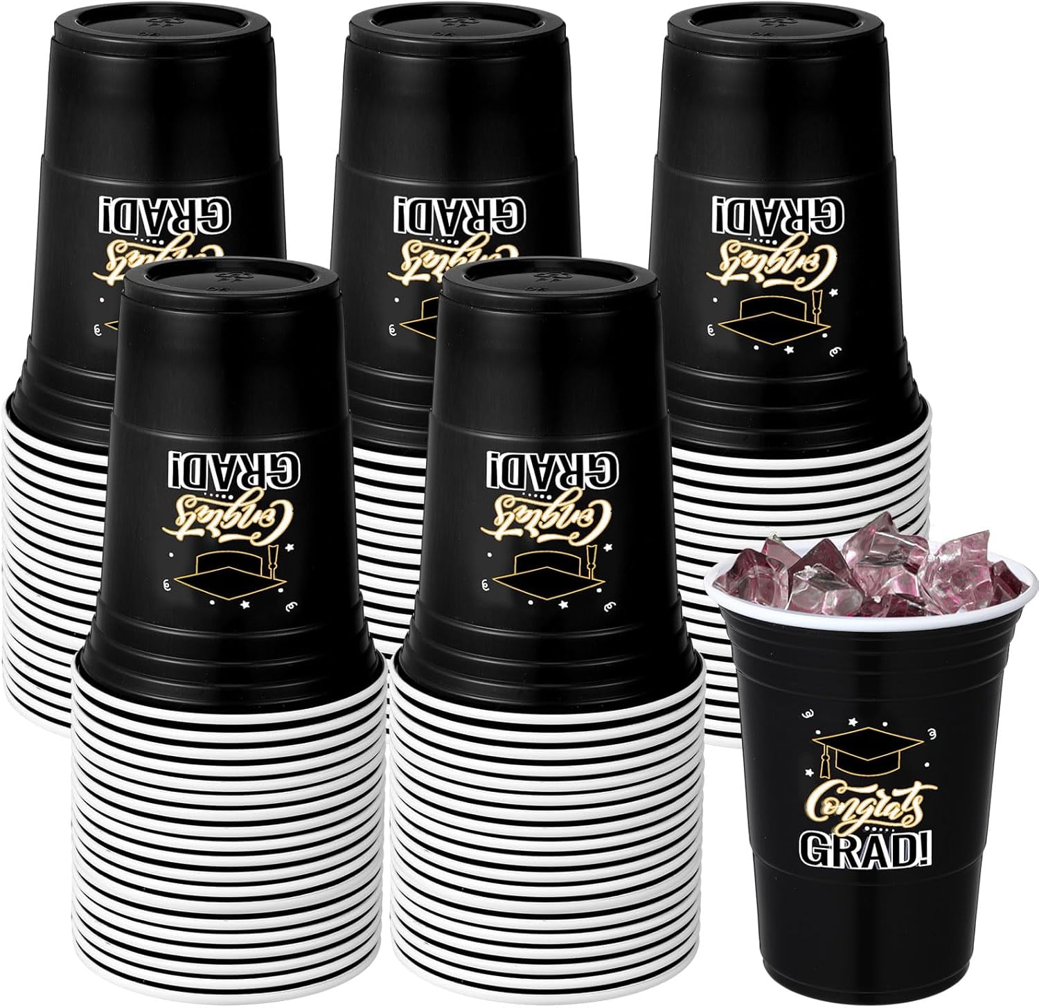 50 Pack Graduation Cups Bulk 16 oz Congrats Grad Cups 2025 Disposable ...
