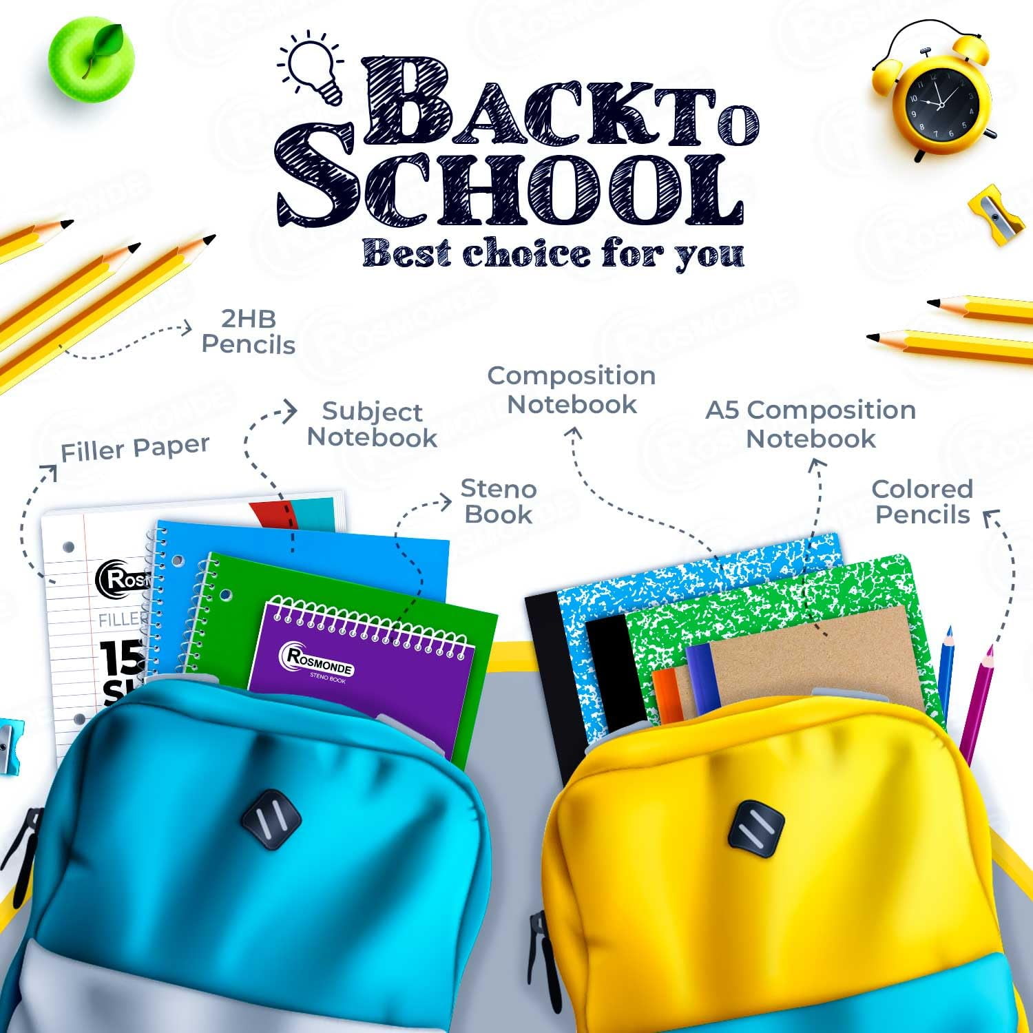 50 Pack Quad Ruled Composition Notebooks, 200 Pages Bulk Graph Paper ...