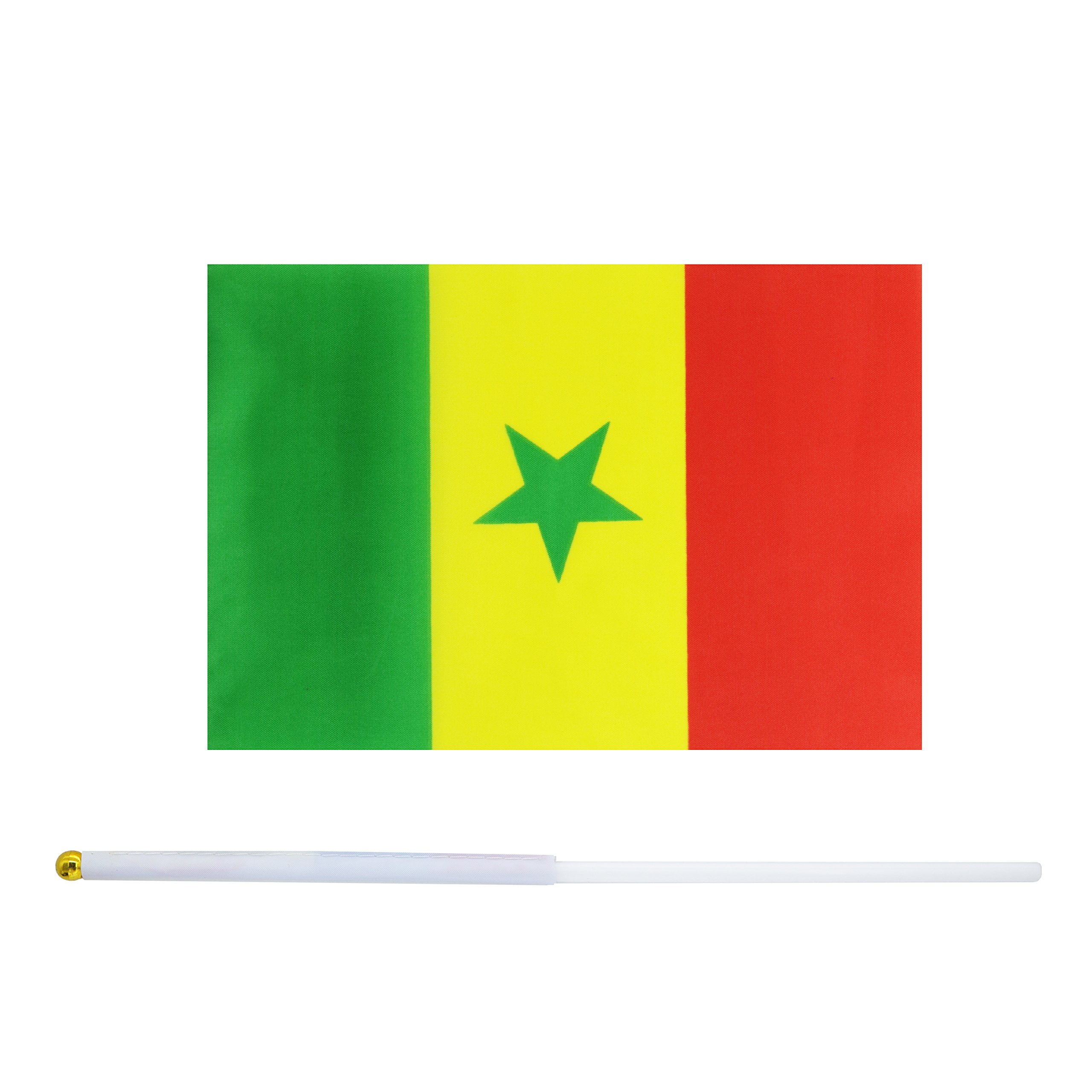50 Pack Hand Held Small Mini Flag Senegal Flag Senegalese Flag Stick ...