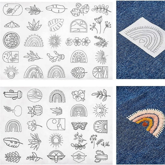 50 Pack Hand Sewing Washable Water Soluble Embroidery Stabilizer Sheets ...