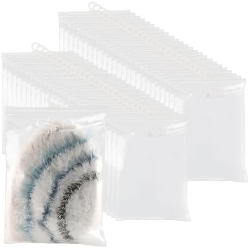 50 Pack Hanging Storage Bags, 8.6 × 12.6 Inch Hang-Up Clear Plastic ...