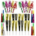 50 Pack Happy New Year Noise Makers Horns Tassel Squawkers Party ...