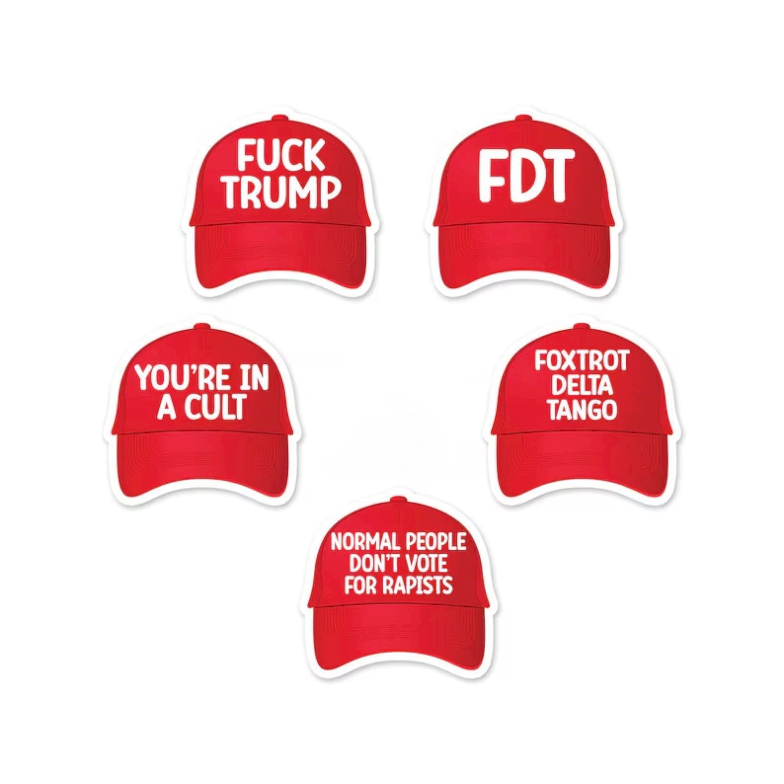 50-Pack Hat-Shaped Vinyl Decals - Weatherproof Stickers for Cars ...