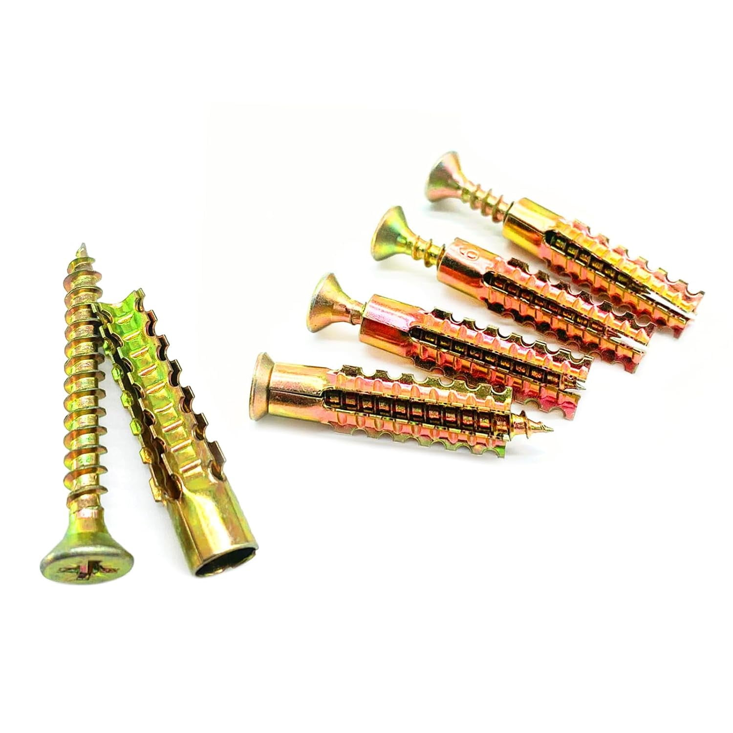 50 Pack Heavy Duty Hollow Wall Anchors with Screws, Loose Hinge Hole ...