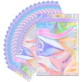 50 Pack Holographic Transparent Resealable Bags, Tear Resistant Odor ...