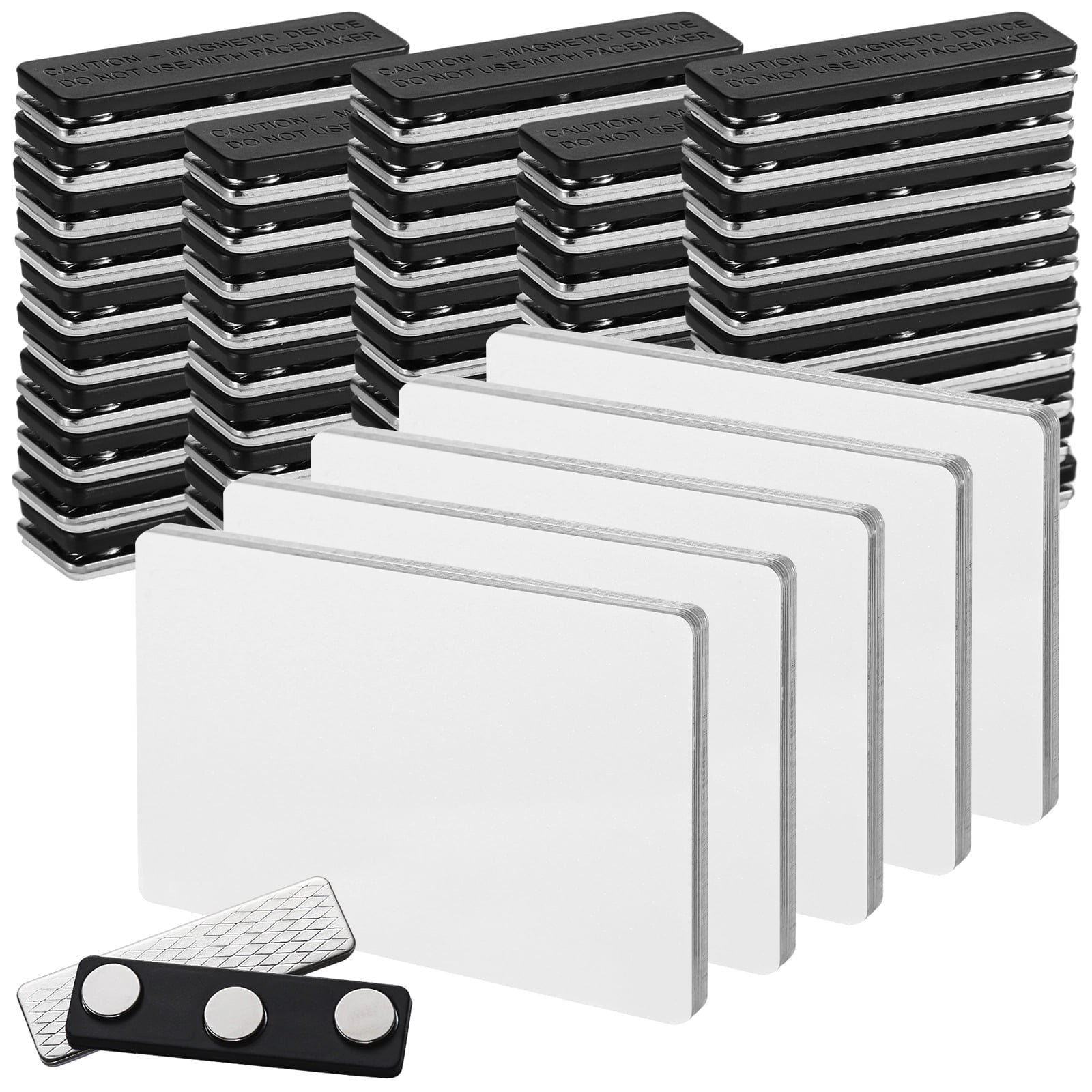 Magnetic Fasteners & Hot-Sublimation 50-Pack Blank Metal Name Tags ...