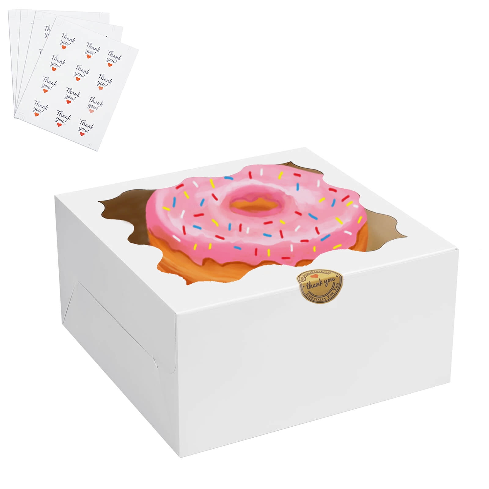 50 Pack Individual Cupcake Boxes Cookie Boxes 4x4x2.5 inches Small Cake ...