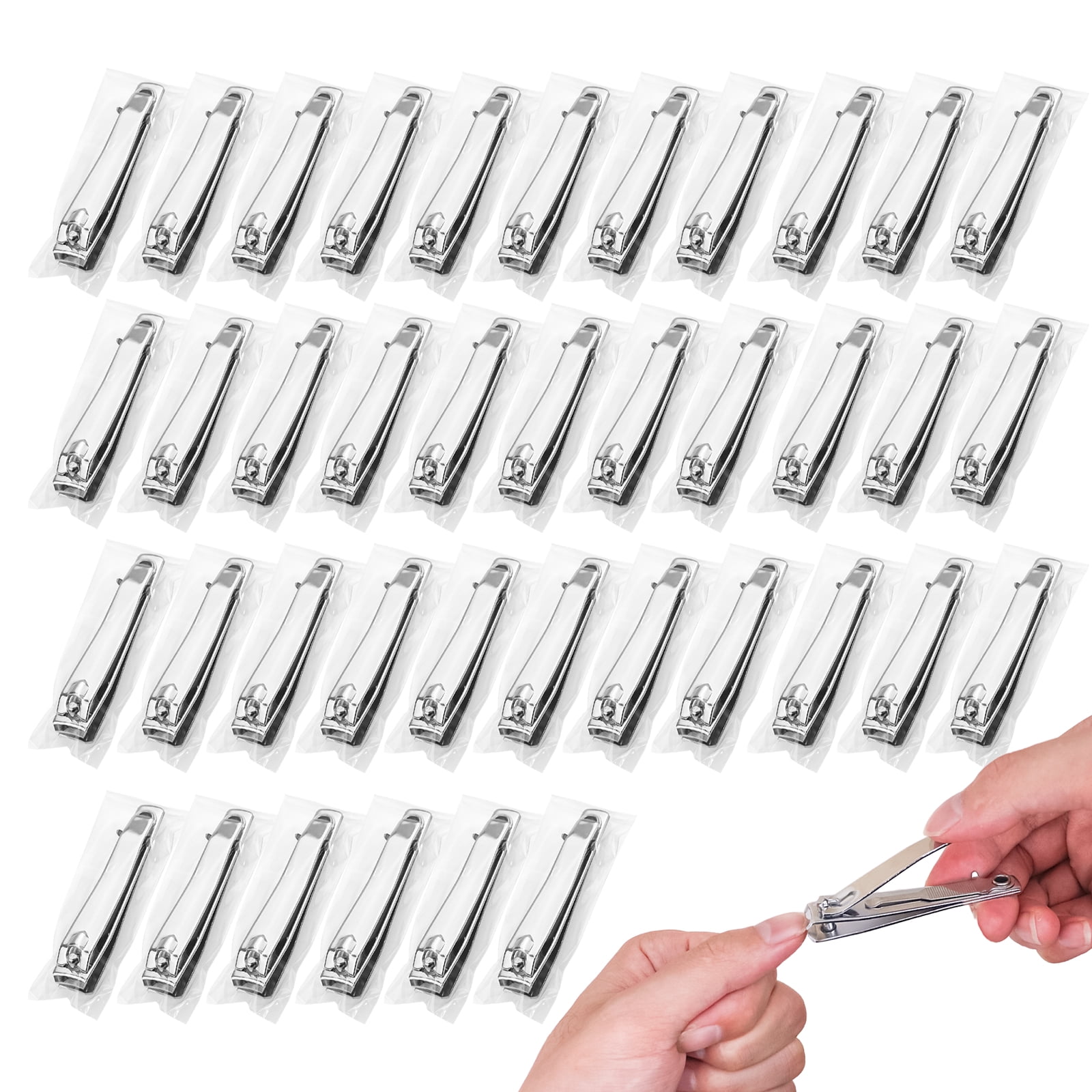 50 Pack Individually Wrapped Nail Clippers,Sturdy Toenail Clippers ...