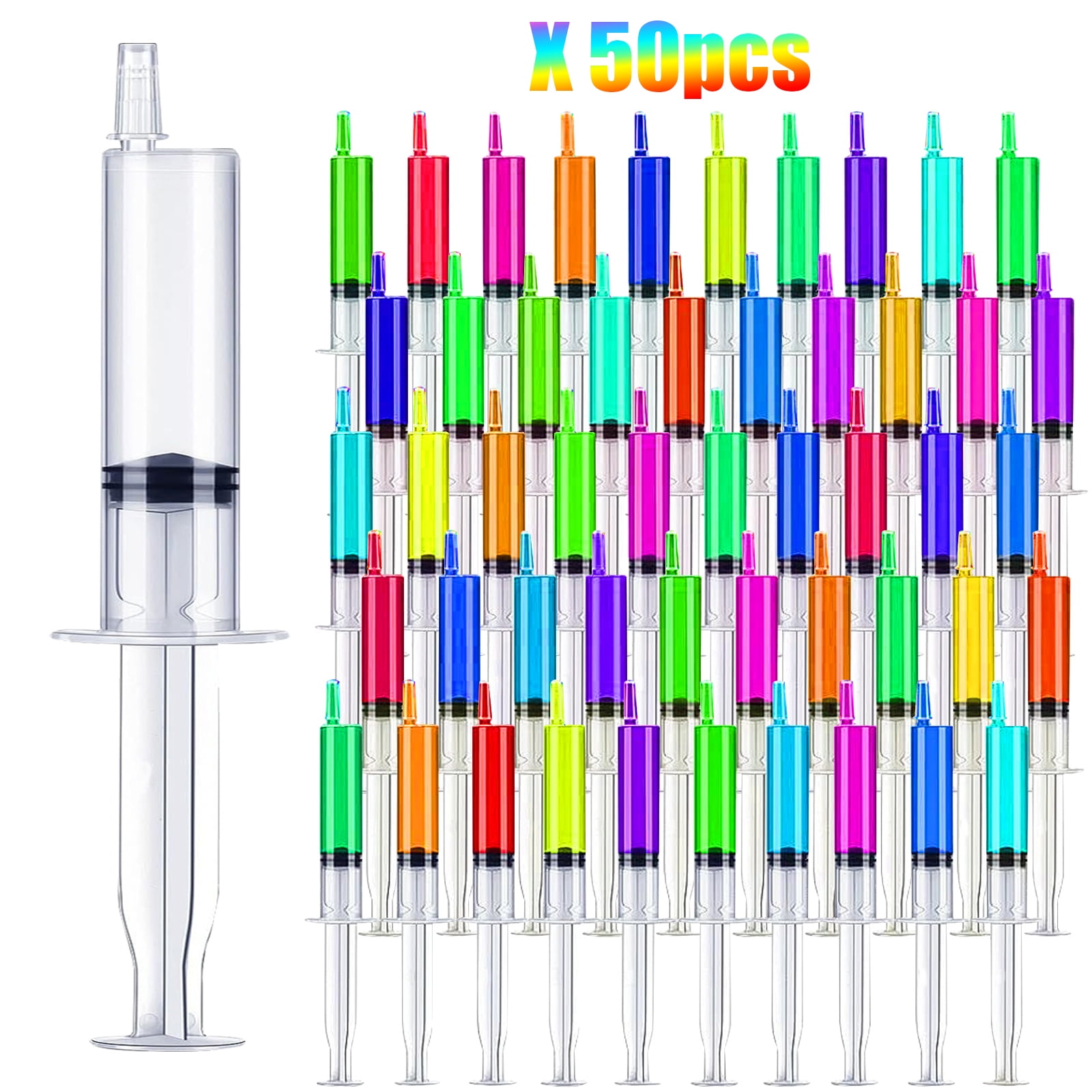 50 Pack Jelly Shot Syringes, 0.7 OZ Reusable Jelly Shot for Halloween ...