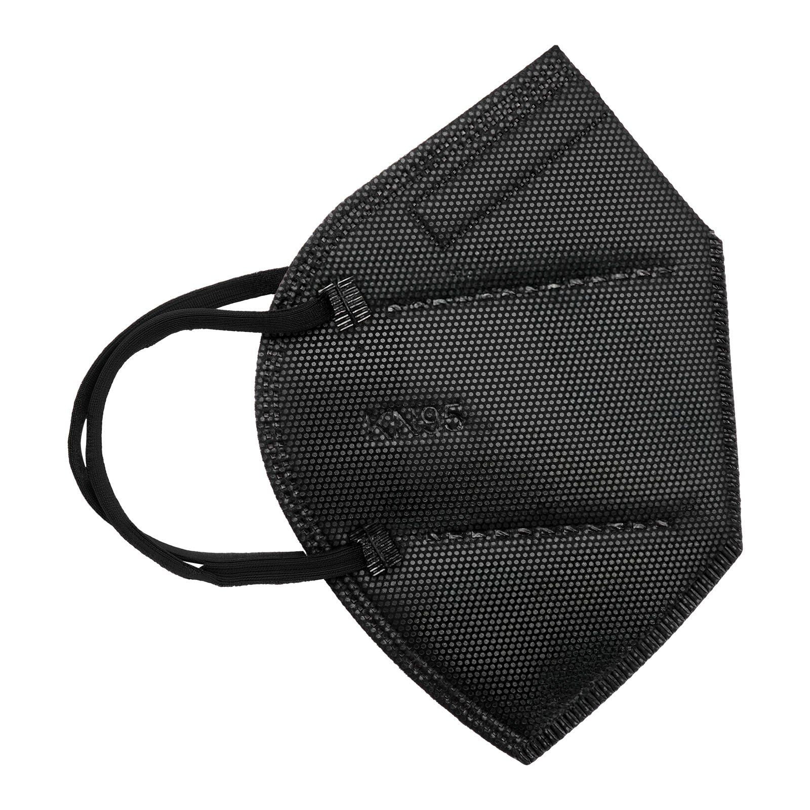 KN95 Protective Face Masks (Black, 50 Count) - Comfortable Ear Loop ...