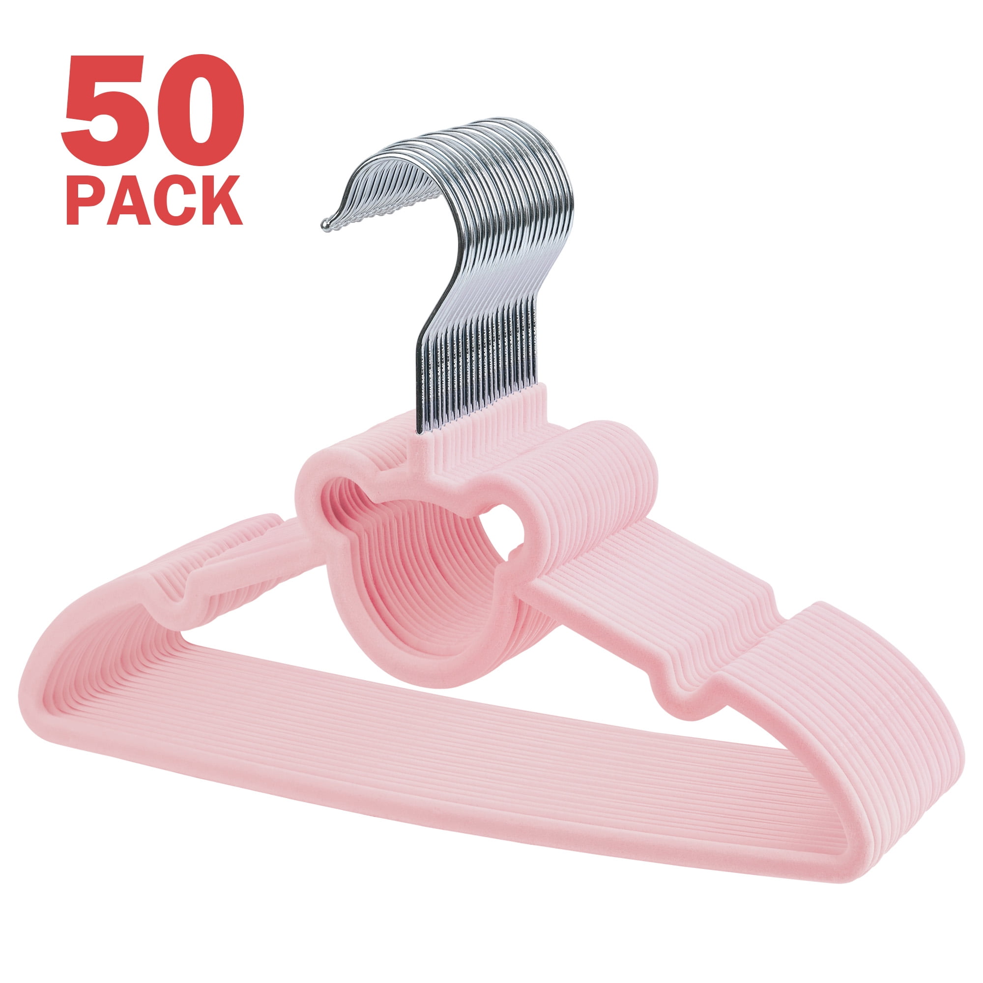 50 Pack Kids Hangers,Premium Velvet Strong and Durable Baby Hangers ...