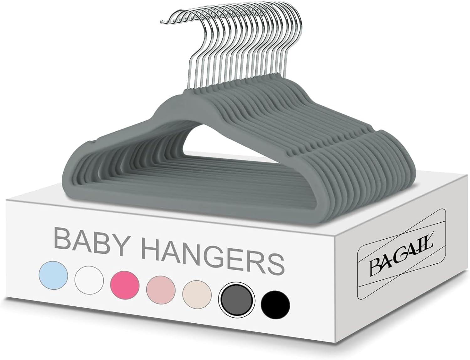 50 Pack Kids Velvet Hangers 11 Inches Children's Clothes Hangers Non ...