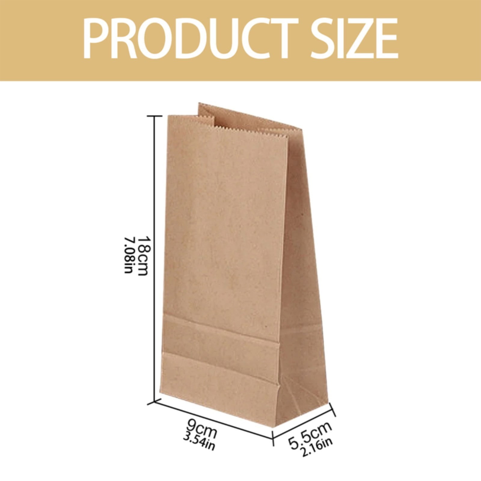 50 Pack Kraft Paper Sandwich Bags – Biodegradable Compostable Food Bags ...