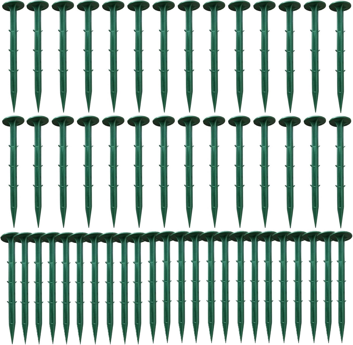 50 Pack Landscape Fabric Stakes Green Plastic 6.3" Landscape Staples ...