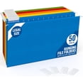 50 Pack Legal-Size Hanging File Folders with Adjustable 1/5-Cut Tabs ...