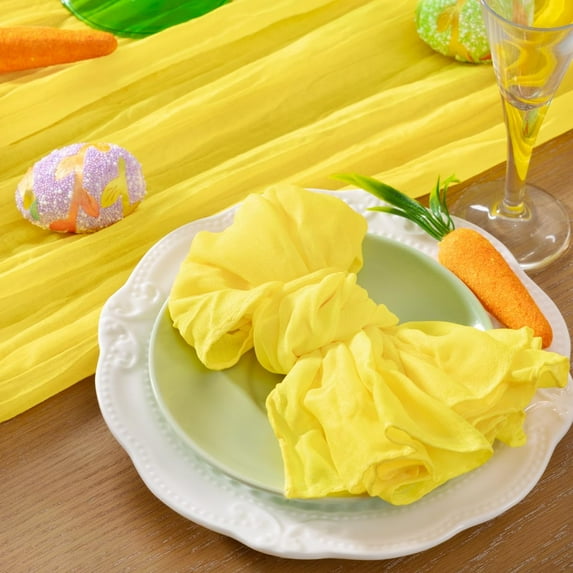 50 Pack Lemon Yellow Cheesecloth Napkins Christmas Cloth Napkins Set of ...