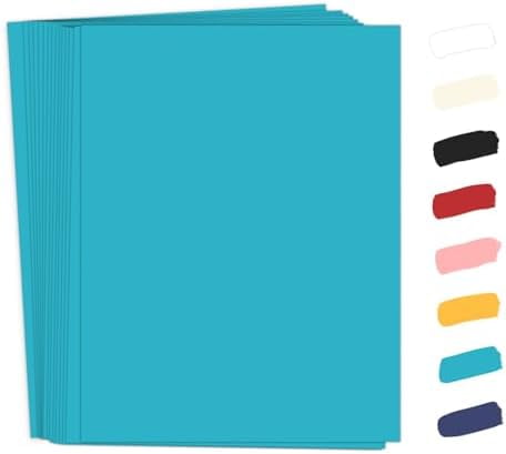 50 Pack Light Blue Cardstock 8.5 x 11 65lb Pastel Paper, Blue Card ...