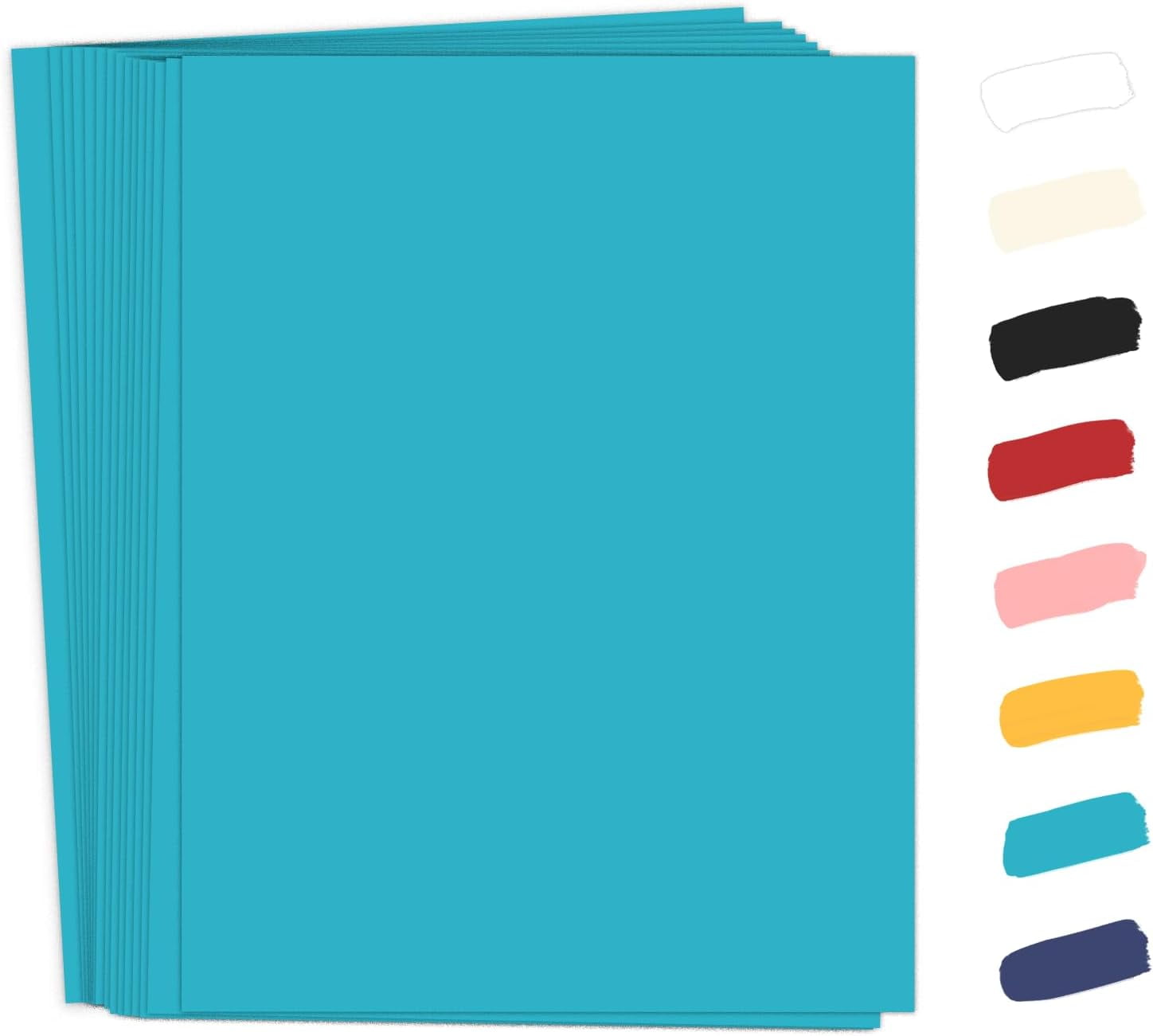 50 Pack Light Blue Cardstock 8.5 x 11 65lb Pastel Paper, Blue Card ...