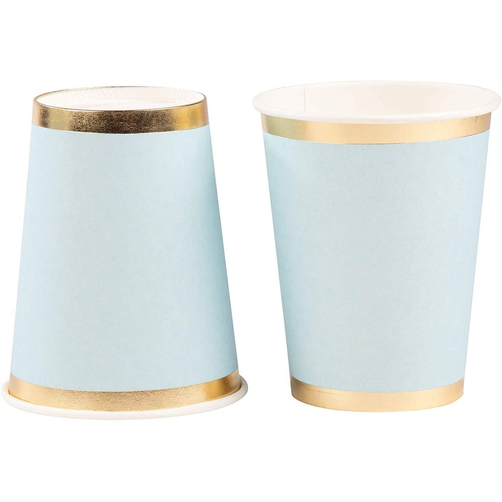 50-Pack Light Blue Paper Cups, Disposable Party Supplies (9 oz ...