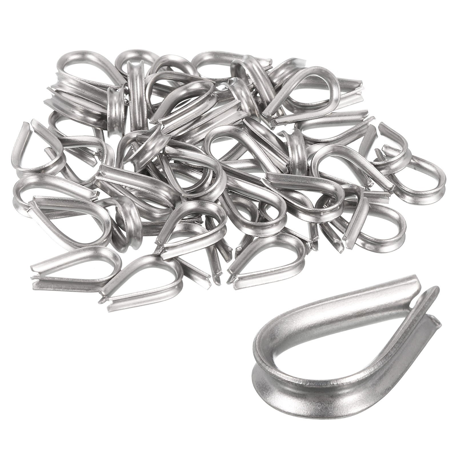 50 Pack M1.5 Stainless Steel Thimble for 1/16" Dia Wire Rope, Wire Rope ...
