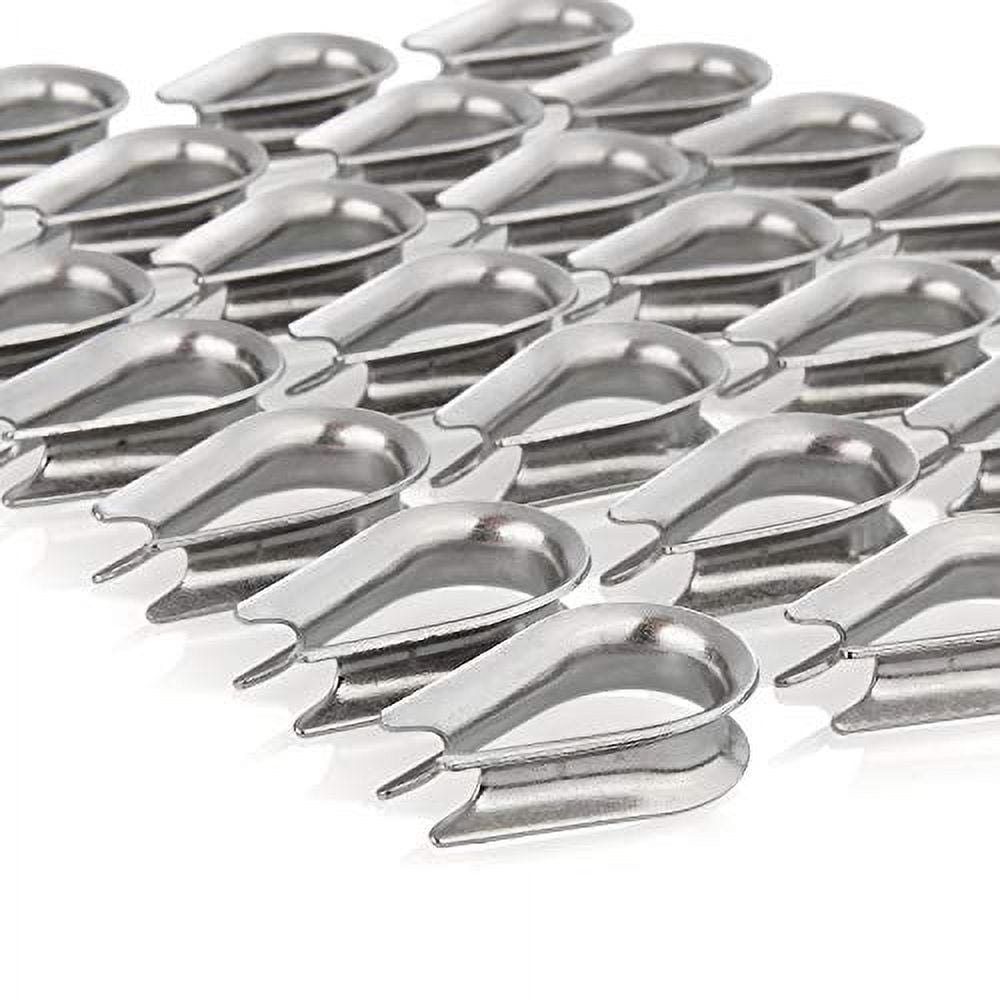 50 Pack M6 Stainless Steel Thimble for 1/4 Inch Diameter Wire Rope ...