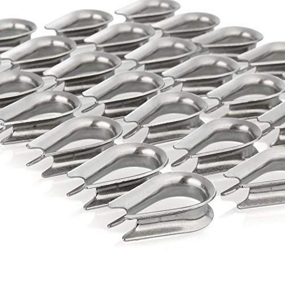 50 Pack M6 Stainless Steel Thimble for 1/4 Inch Diameter Wire Rope ...